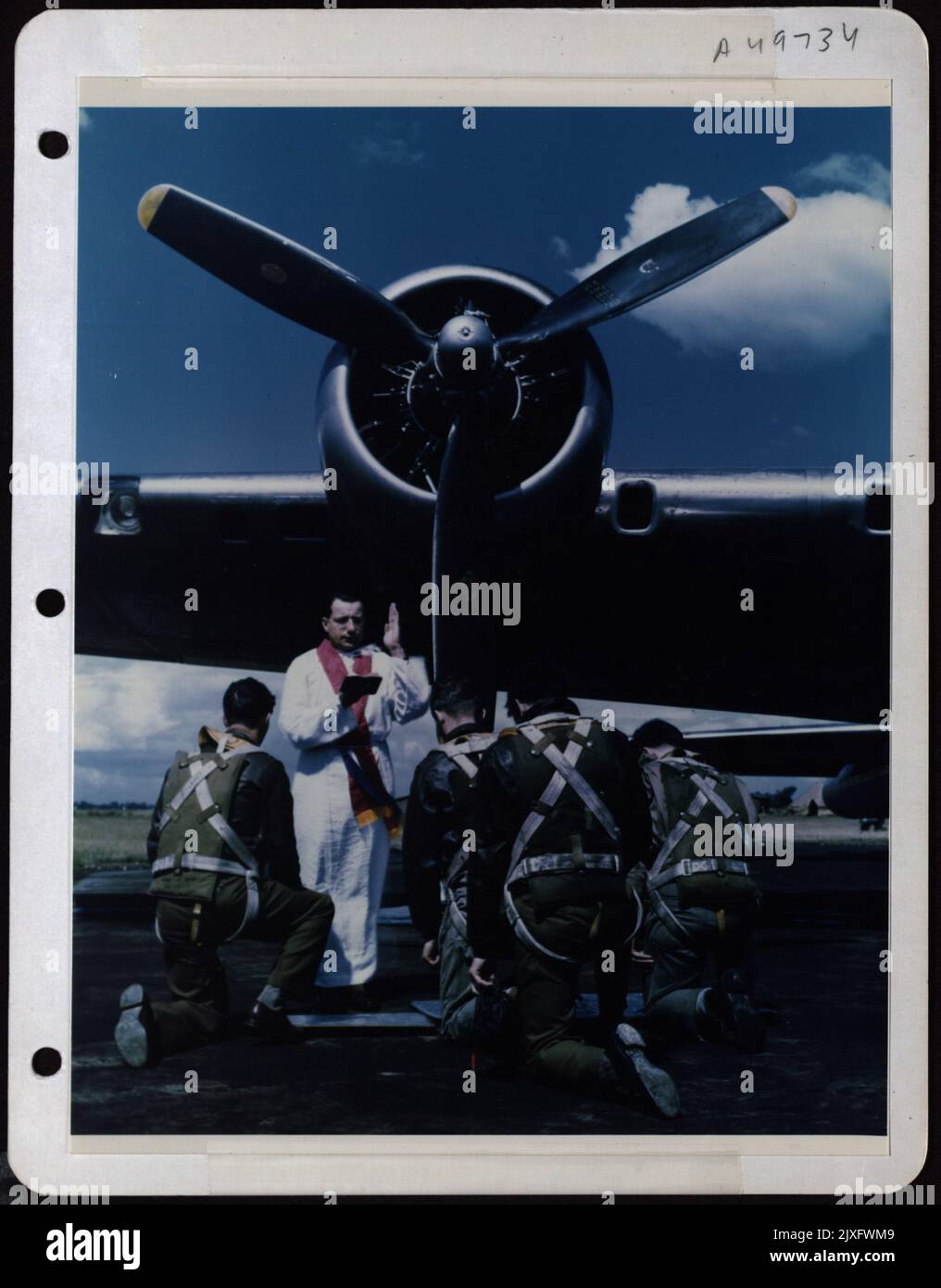 Capt. Michael Ragan, Catholic Chaplain, Holds Services For A Boeing B ...