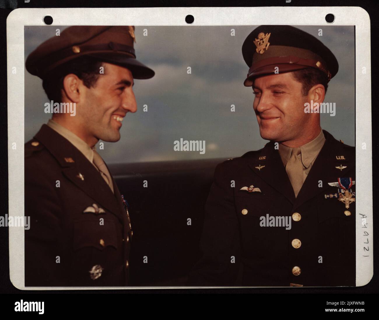 England....Captian Don S. Gentile (Left) And Colonel Donald J. M ...