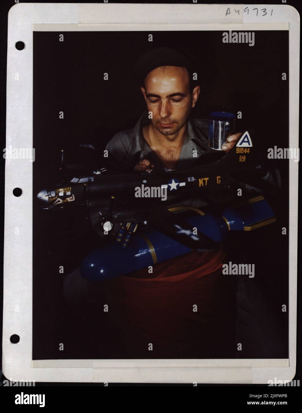 Sgt. Marion Gilbert, Knoxville, Tenn., Displays His Solid Model Of A B ...