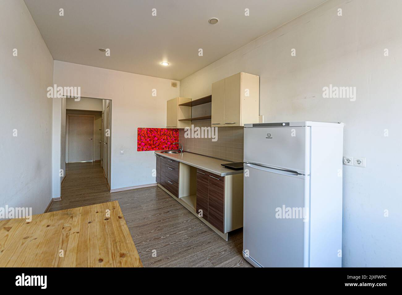 Russia, Moscow- May 21, 2020: interior apartment kitchen and dining ...