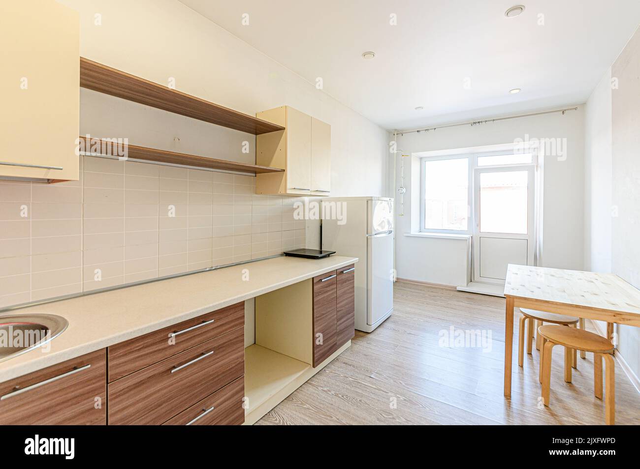 Russia, Moscow- May 21, 2020: interior apartment kitchen and dining ...