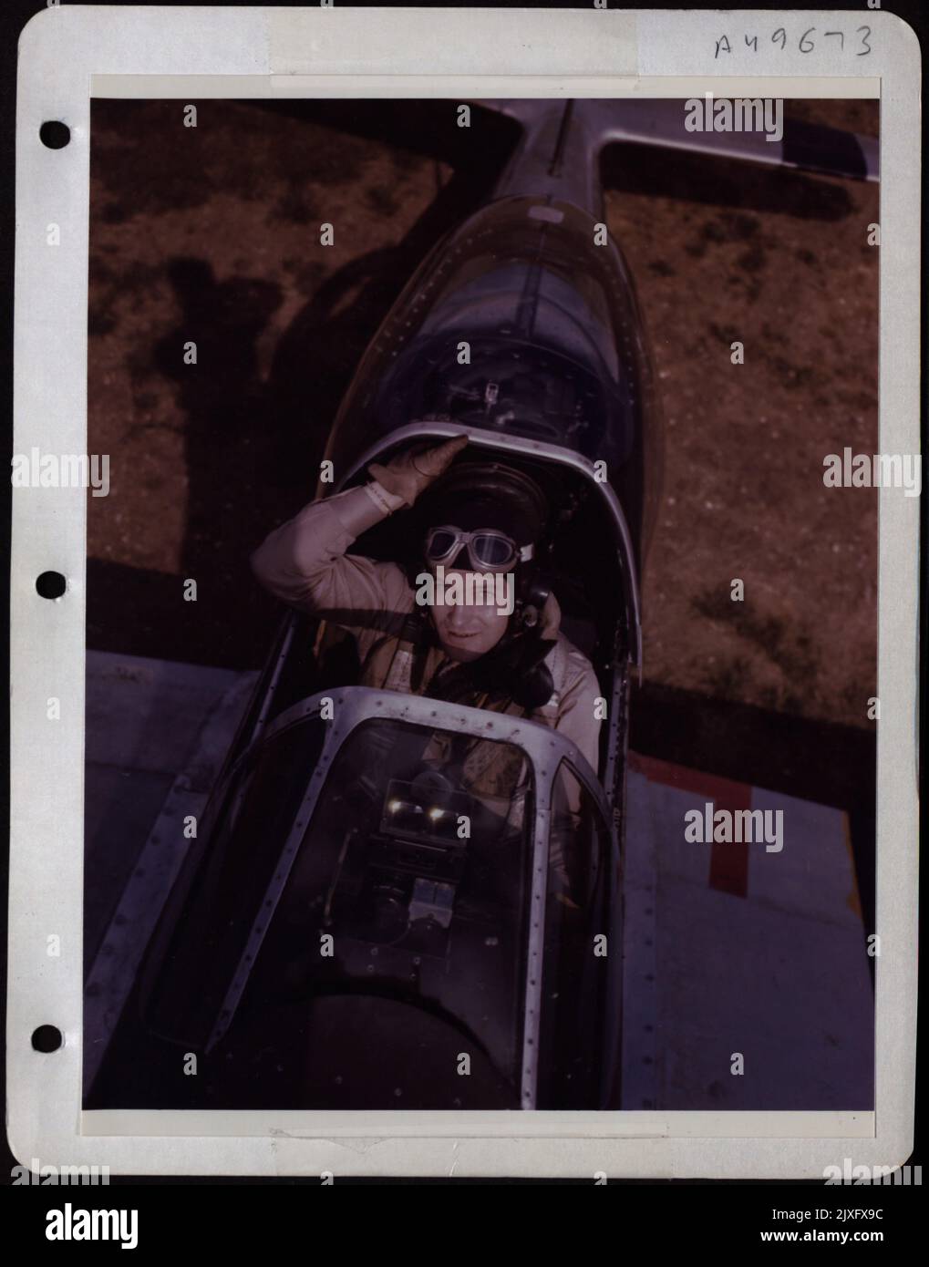 Col. Donald J. Blakeslee, Ace In The Eto, In The Cockpit Of His P-51 Of ...