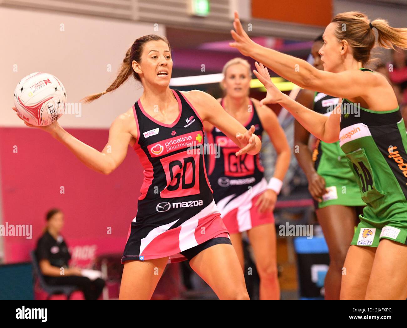 Fiona Fowler of the Thunderbirds and Natalie Medhurst of the West Coast ...