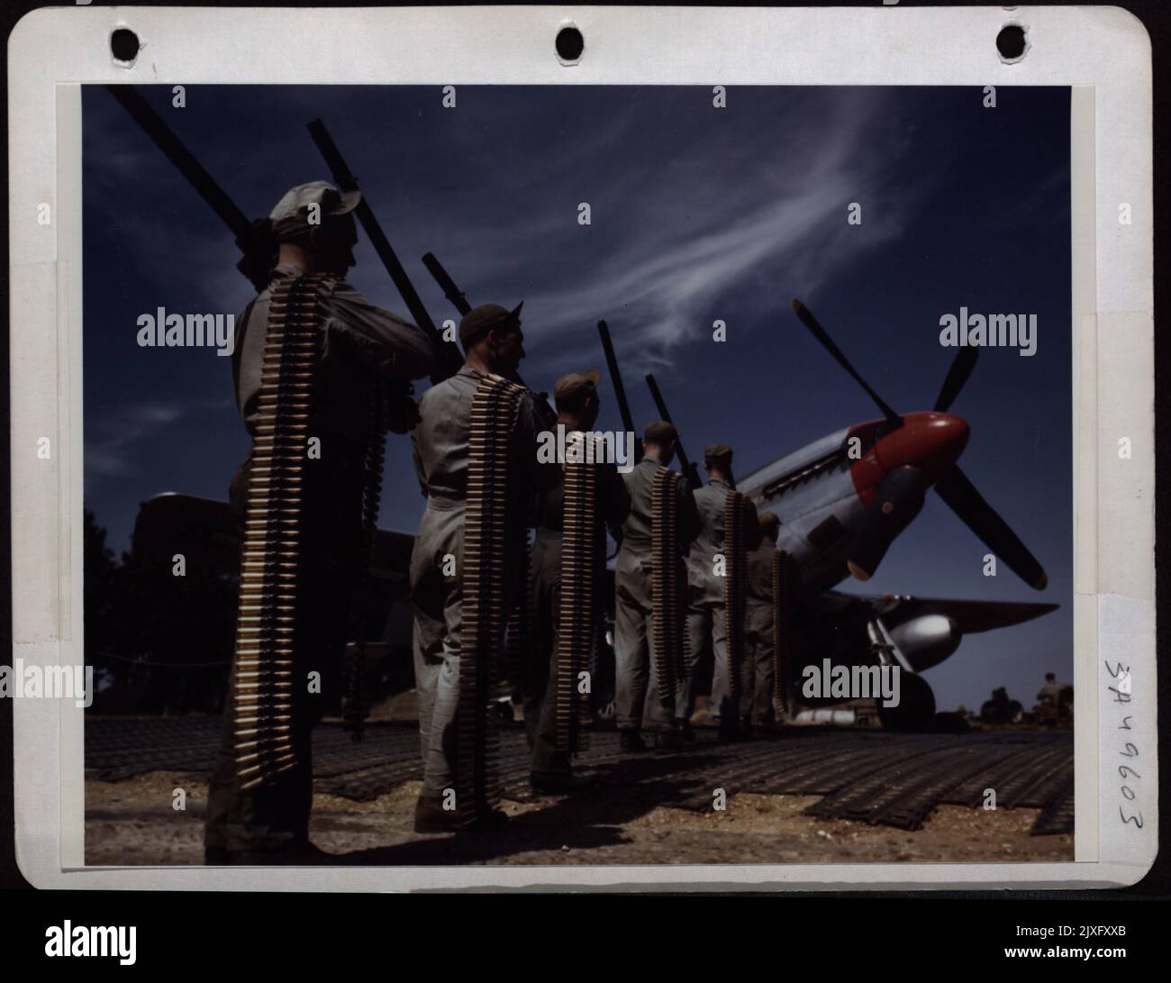 Fire Power Of The P-51 Mustang. These Are 6 .50 Cal. Machine Guns Used ...