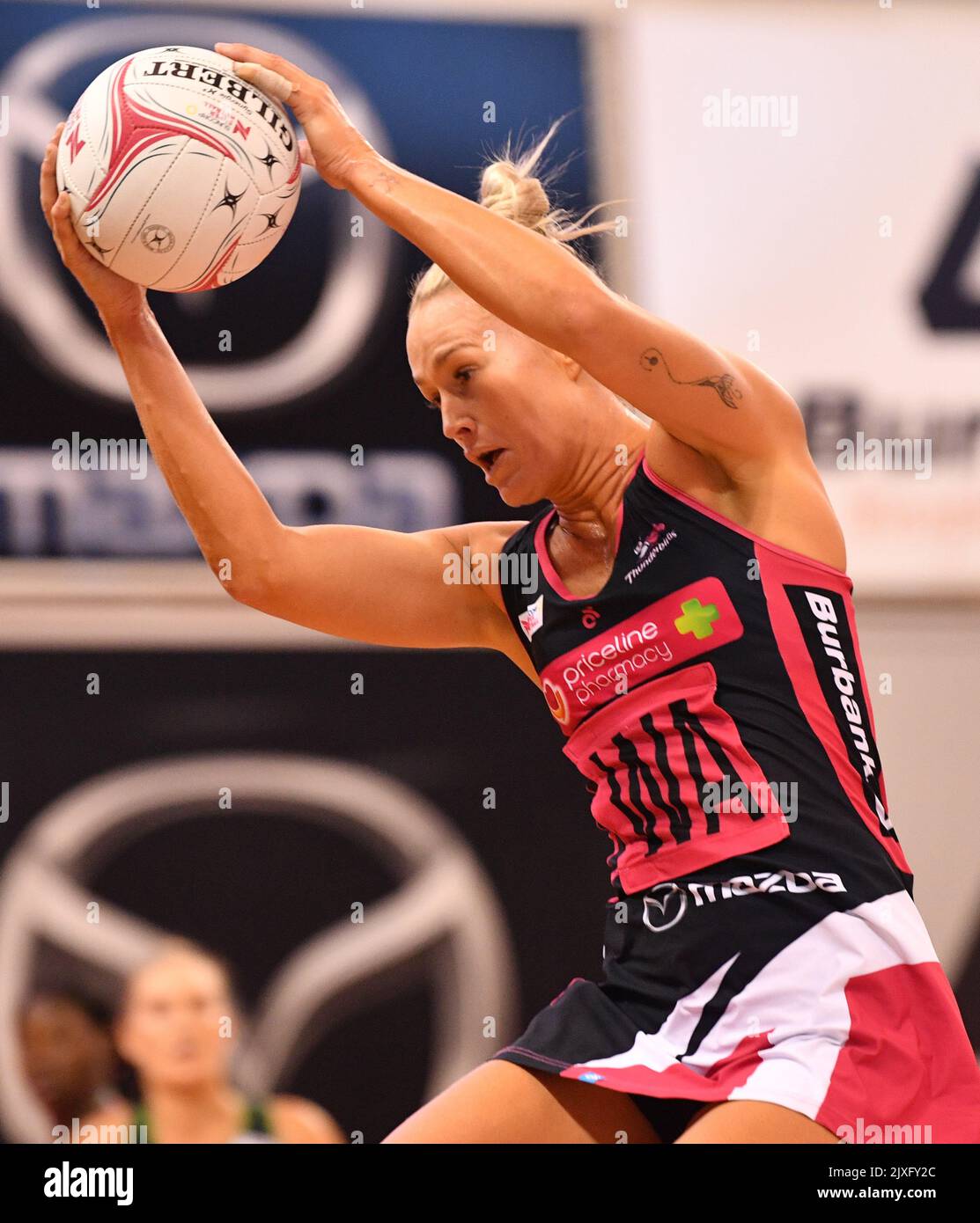 Chelsea Pitman of the Thunderbirds during the Super Netball Round 1 ...