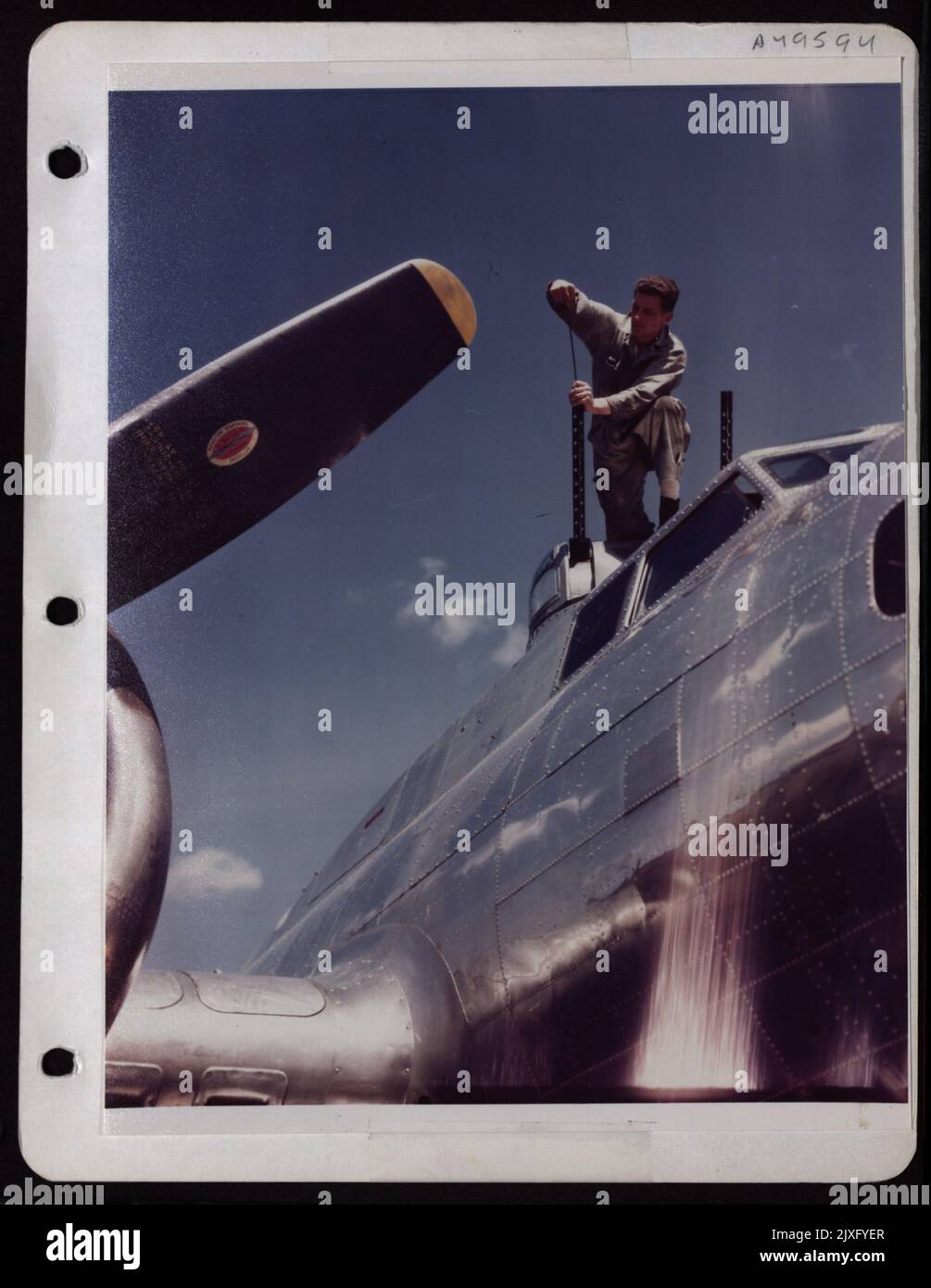 Cpl. James E. Dunbar, Mechanic, Runs A Patch Thru Top Turret Guns Of A ...