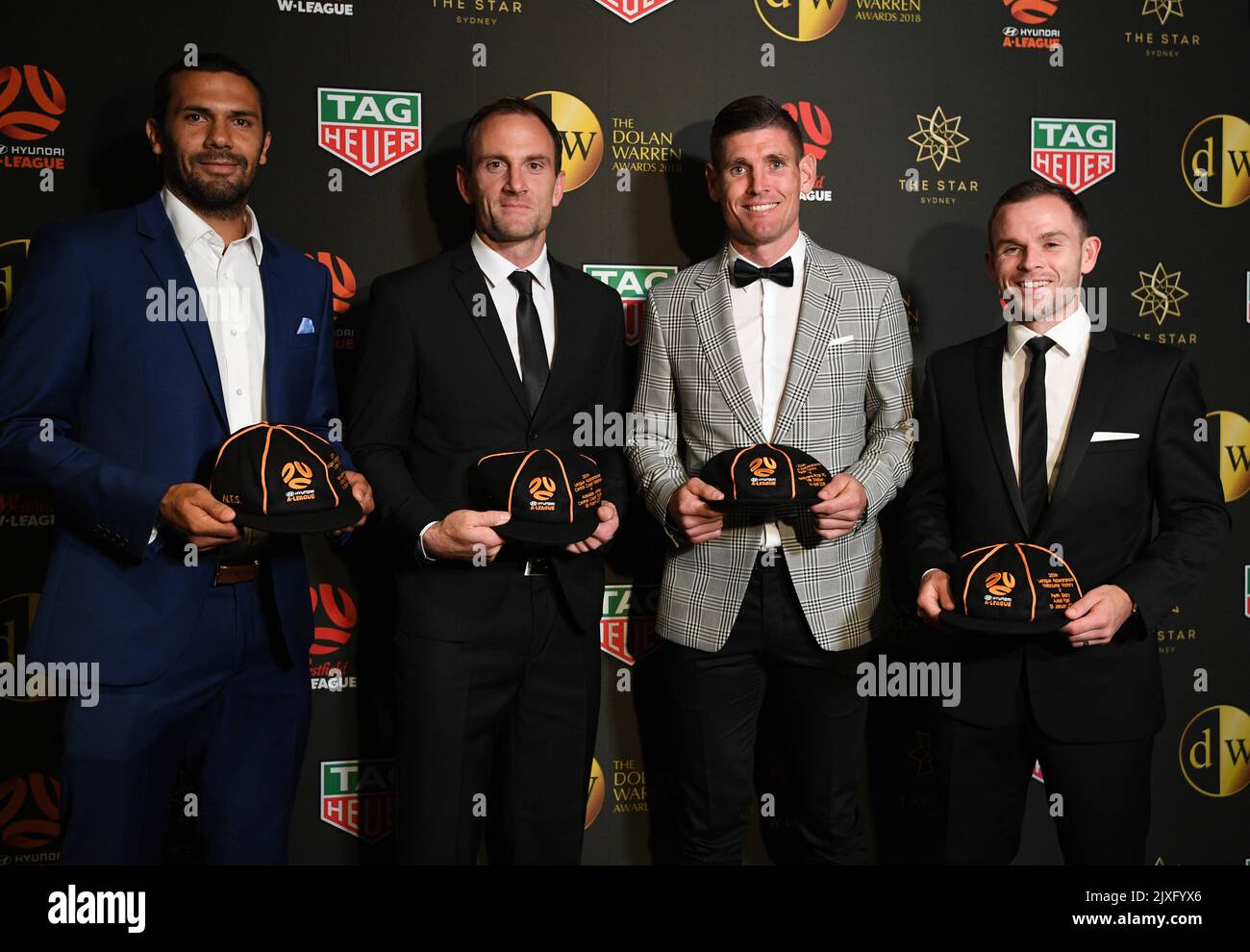 (L-R) Nikolai Topor-Stanley, Eugene Galekovic, Liam Reddy and Leigh ...