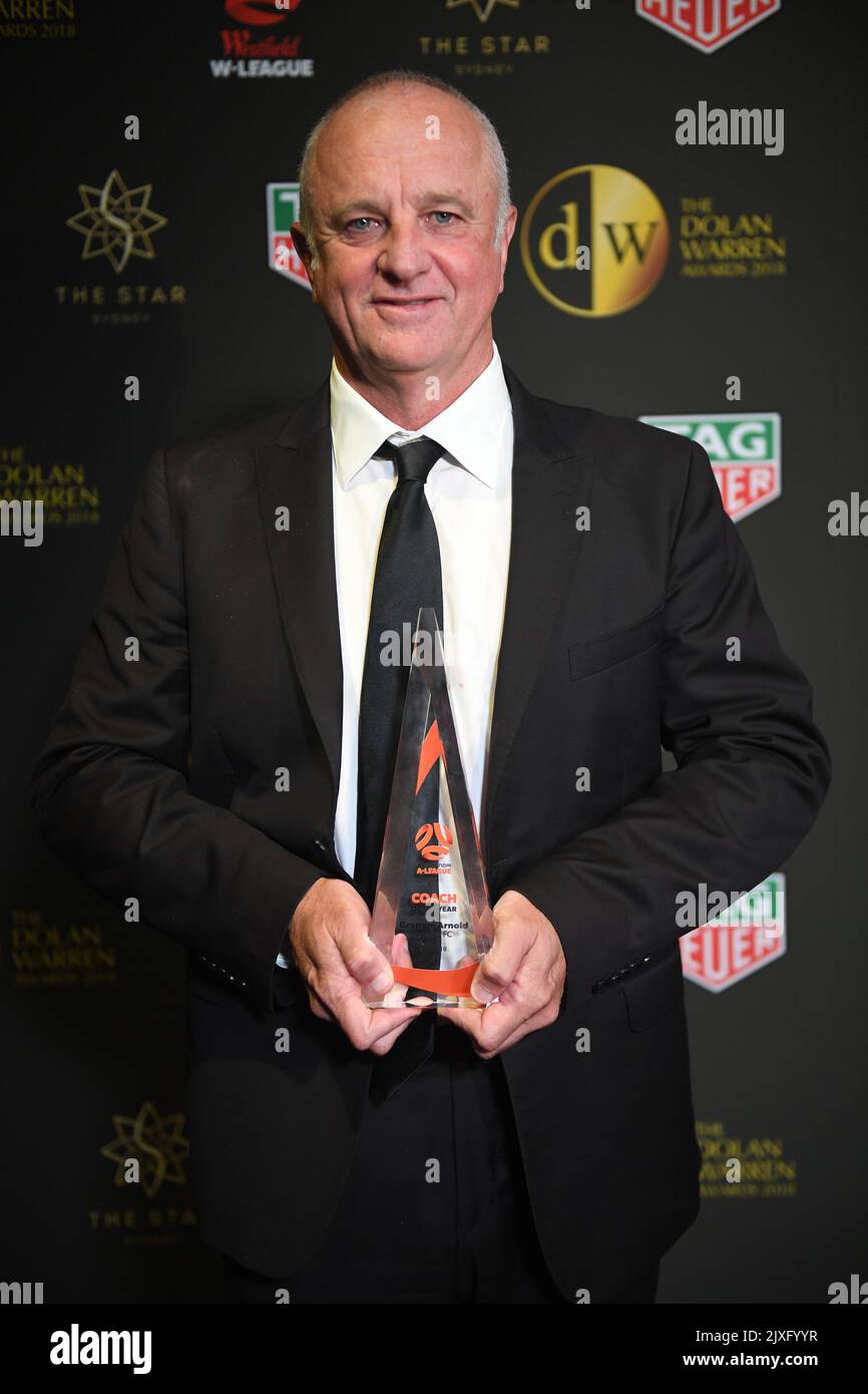 Sydney FC Head Coach Graham Arnold winner of the Coach of the Year 2018 ...