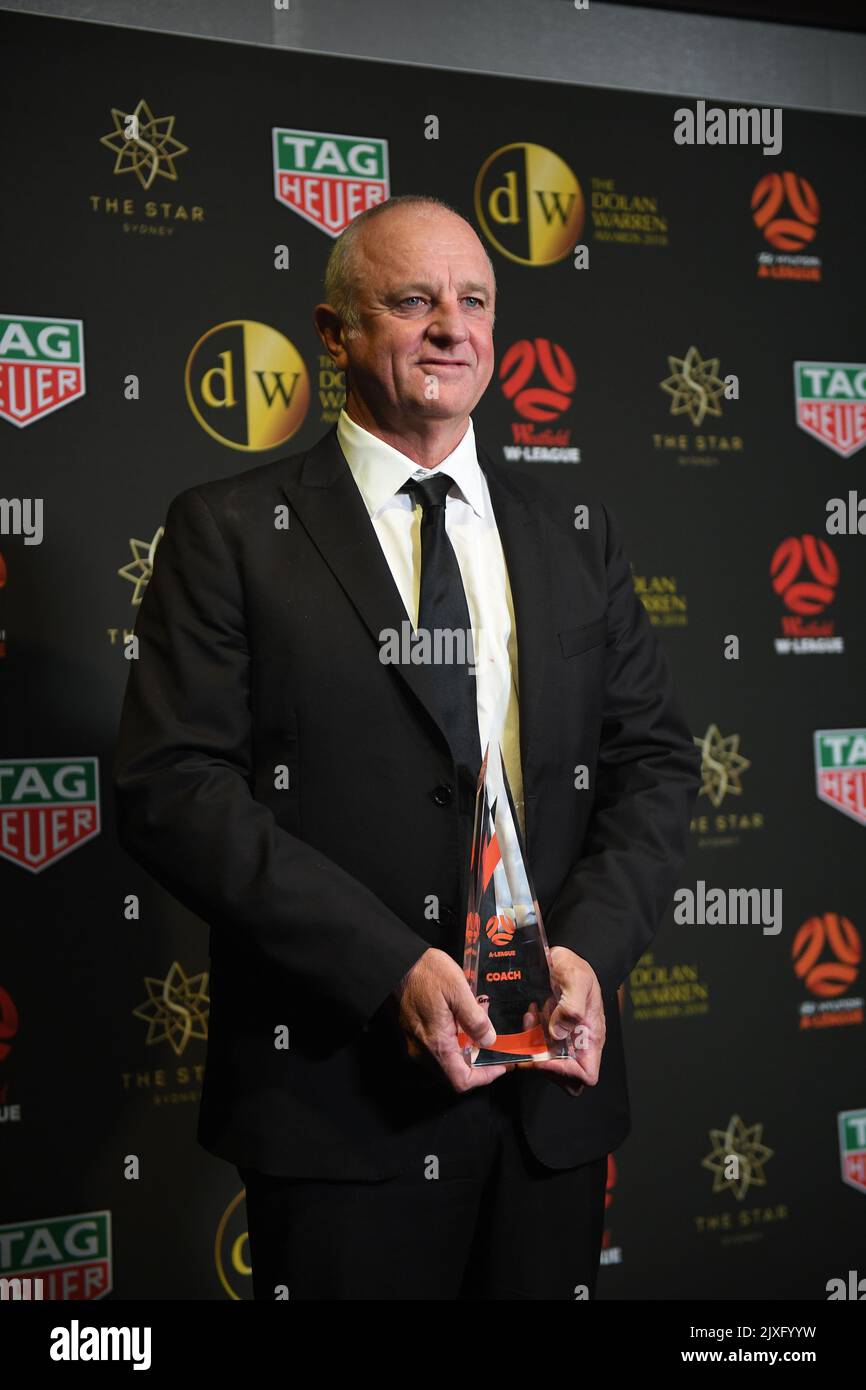 Sydney FC Head Coach Graham Arnold winner of the Coach of the Year 2018 ...