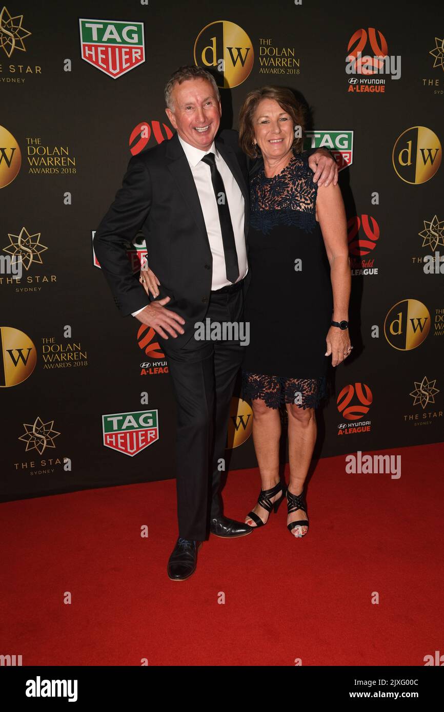 Ernie Merrick (left) Head Coach of the Newcastle Jets with his wife ...