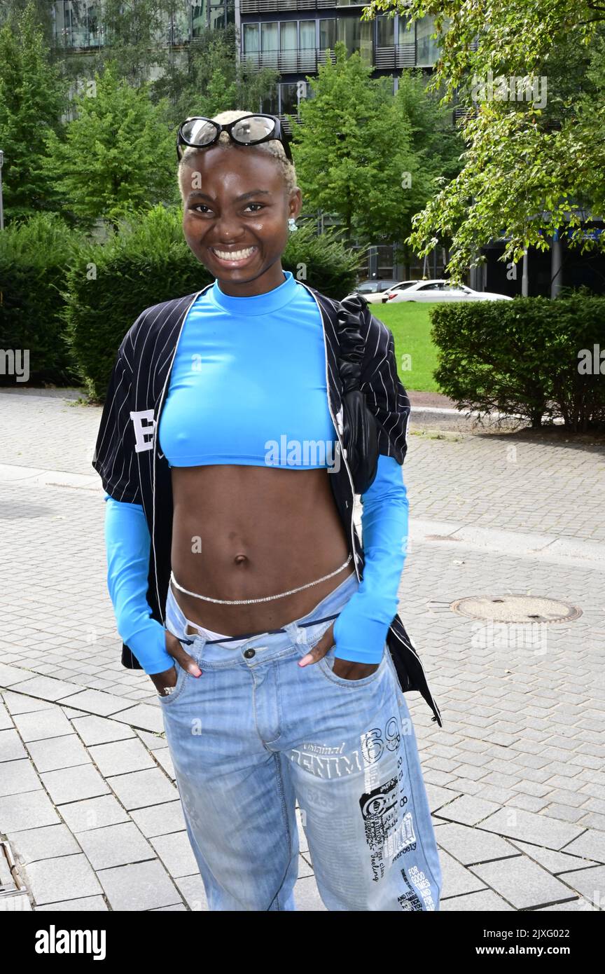 Noella Mbomba beim Mates Date Influencer Event auf der Berlin Fashion ...