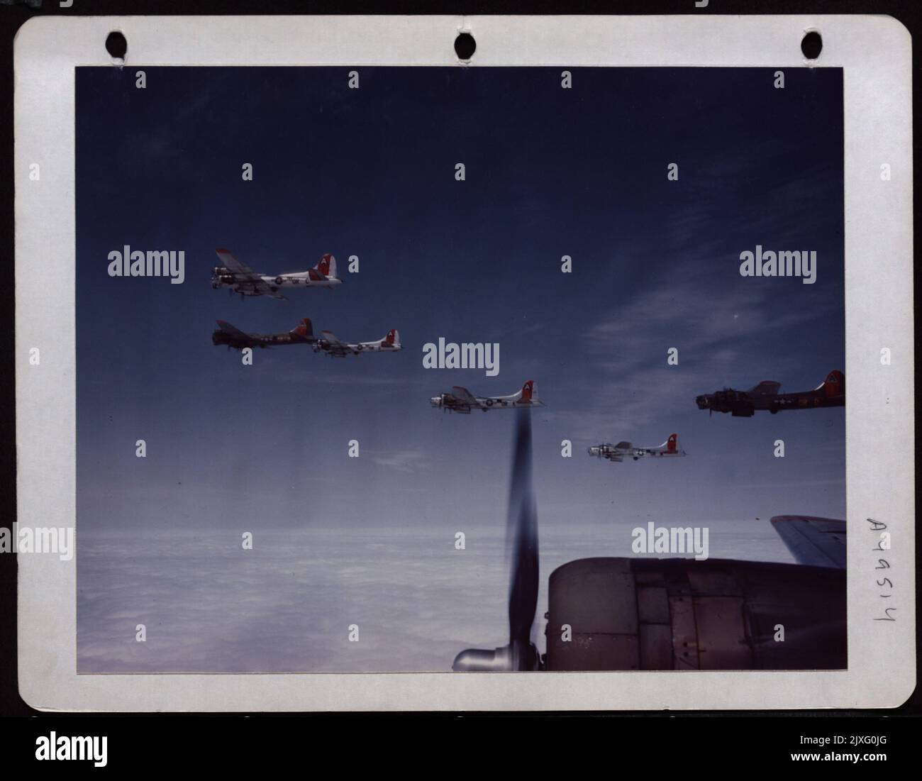Formation Of Boeing B-17S Of The 8Th Air Force In Flight Over England ...