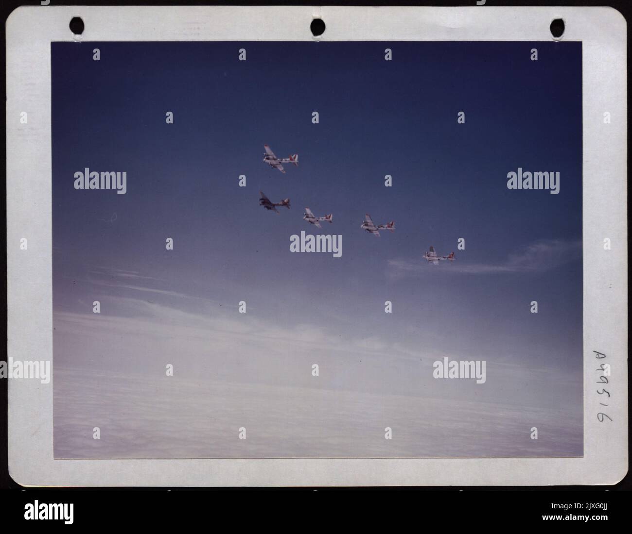 Formation Of Boeing B-17S Of The 8Th Air Force In Flight Over England ...