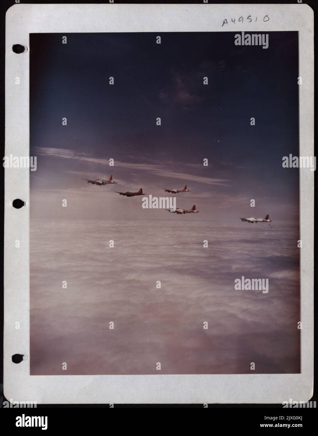 Formation Of Boeing B-17S Of The 8Th Air Force In Flight Over England ...