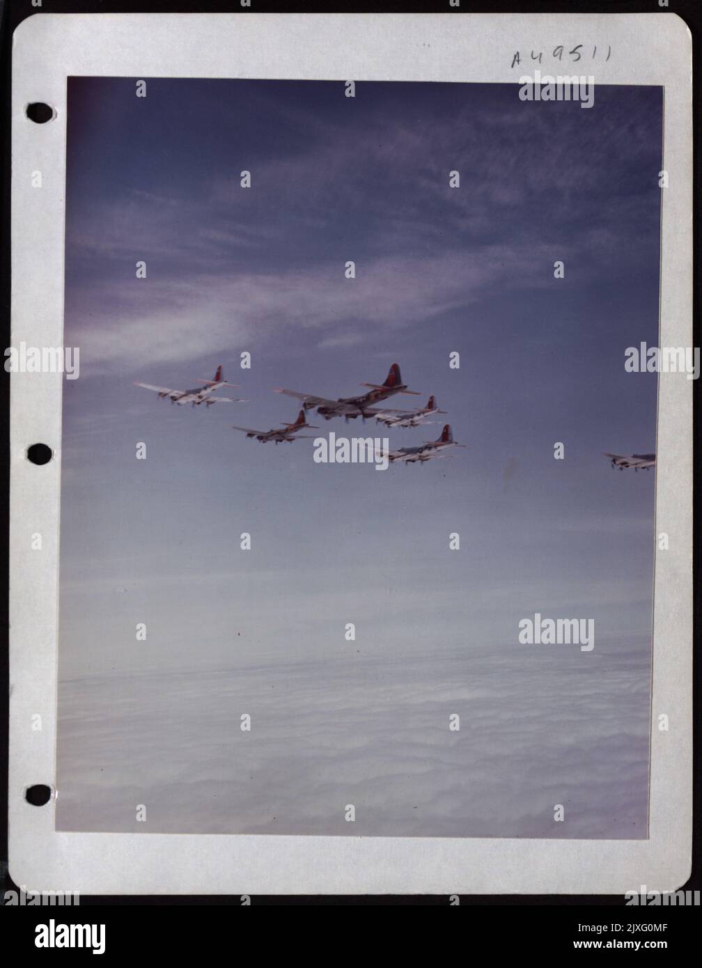 Formation Of Boeing B-17S Of The 8Th Air Force In Flight Over England ...