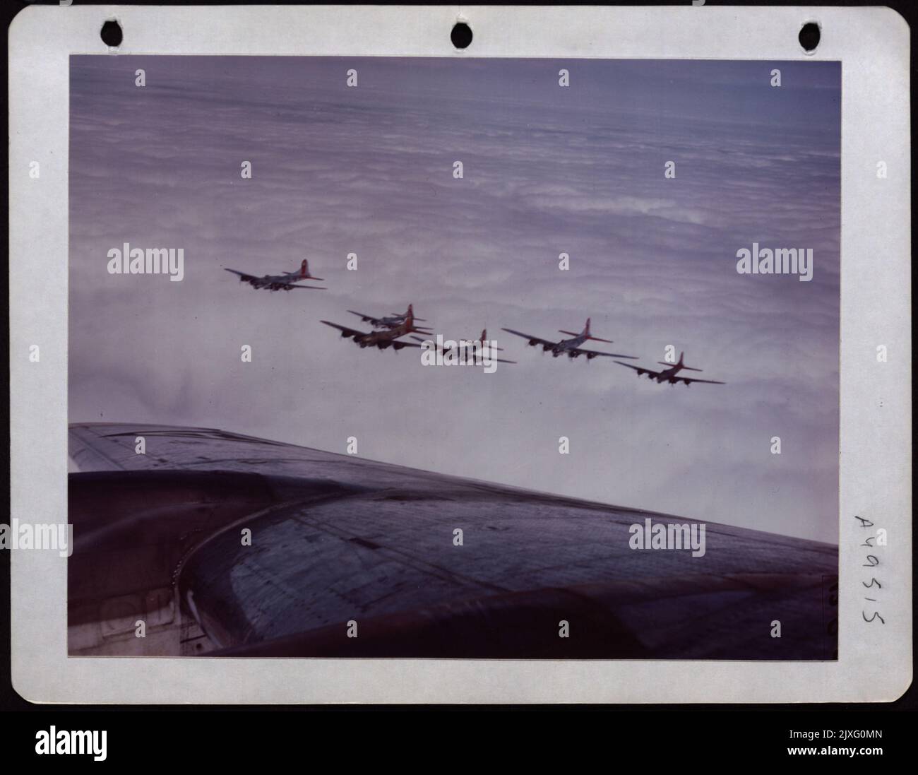 Formation Of Boeing B-17S Of The 8Th Air Force In Flight Over England ...