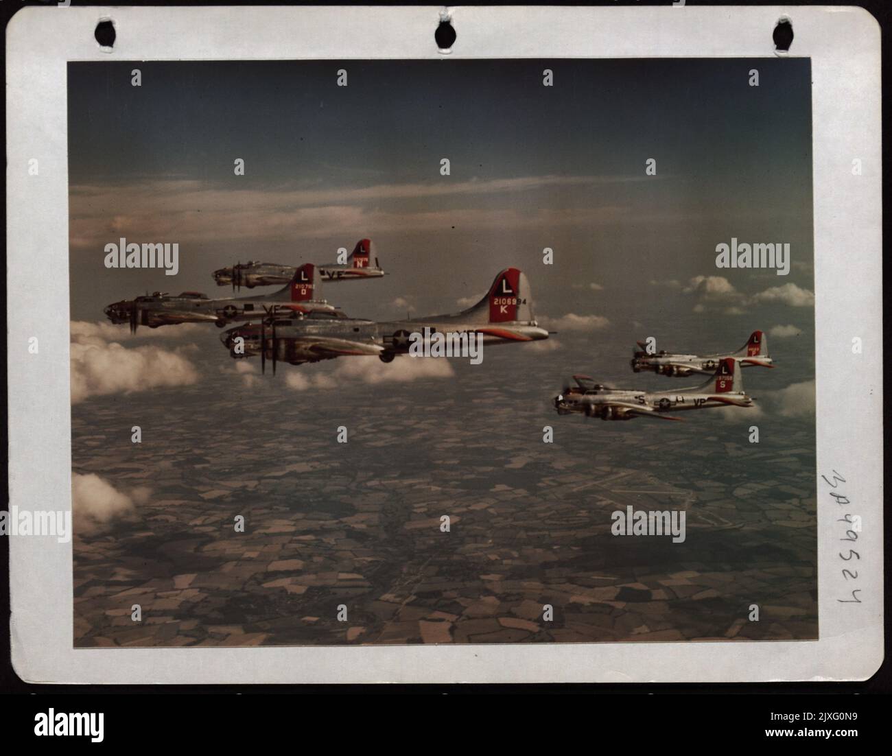 Boeing B-17S Of The 8Th Air Force In Practice Formation Over England ...