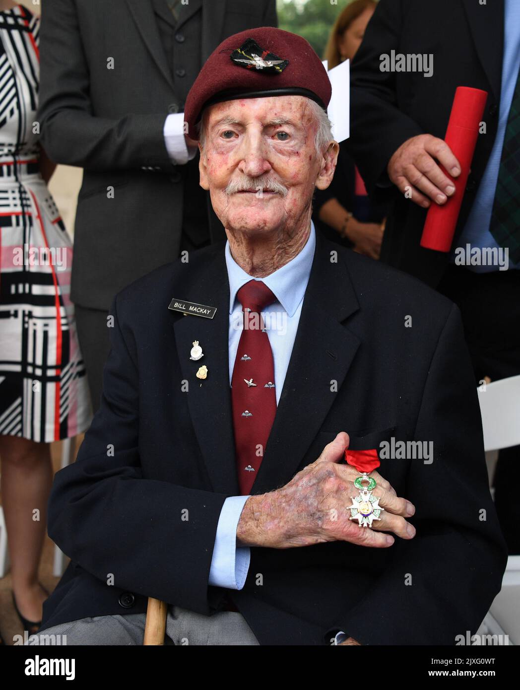 Former serviceman Bill Mackay poses for a photograph wearing his Legion ...