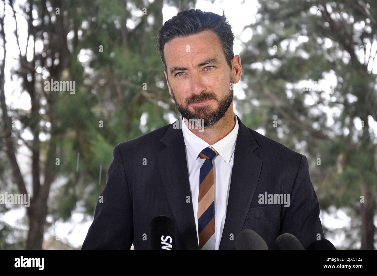 Member for Perth Tim Hammond speaks to the media in Bayswater ...