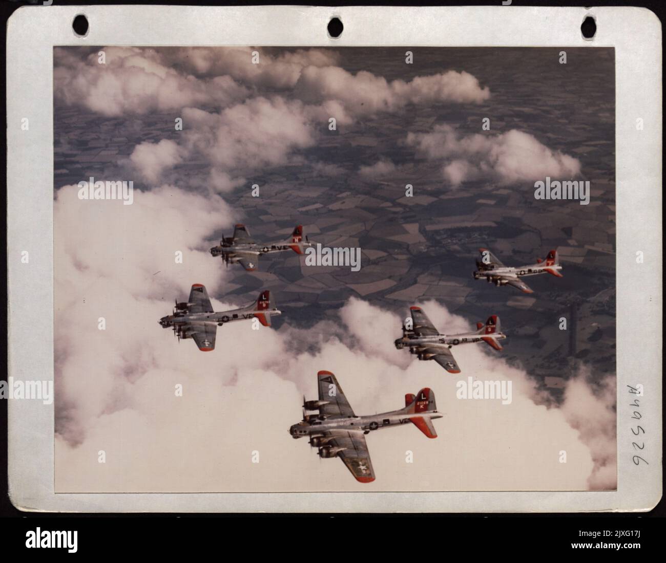 Boeing B-17S Of The 8Th Air Force In Practice Formation Over England ...