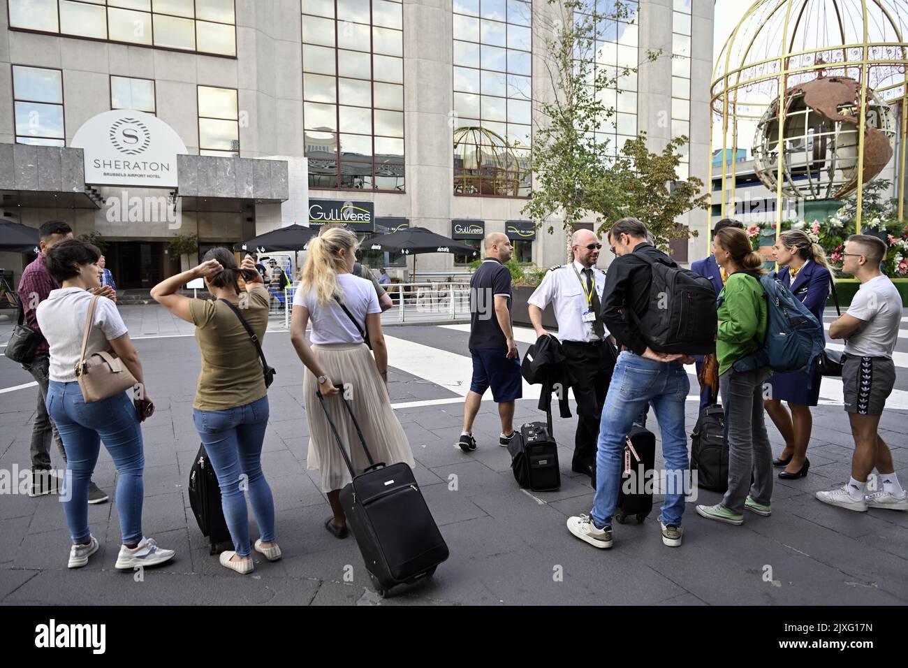 Ryanair crew members pictured as a general assembly of Ryanair workers ...