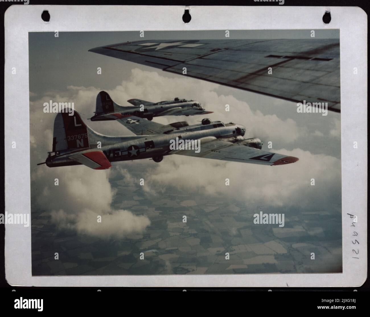 Boeing B-17S Of The 8Th Air Force Practicing Combat 'Box' Formation ...