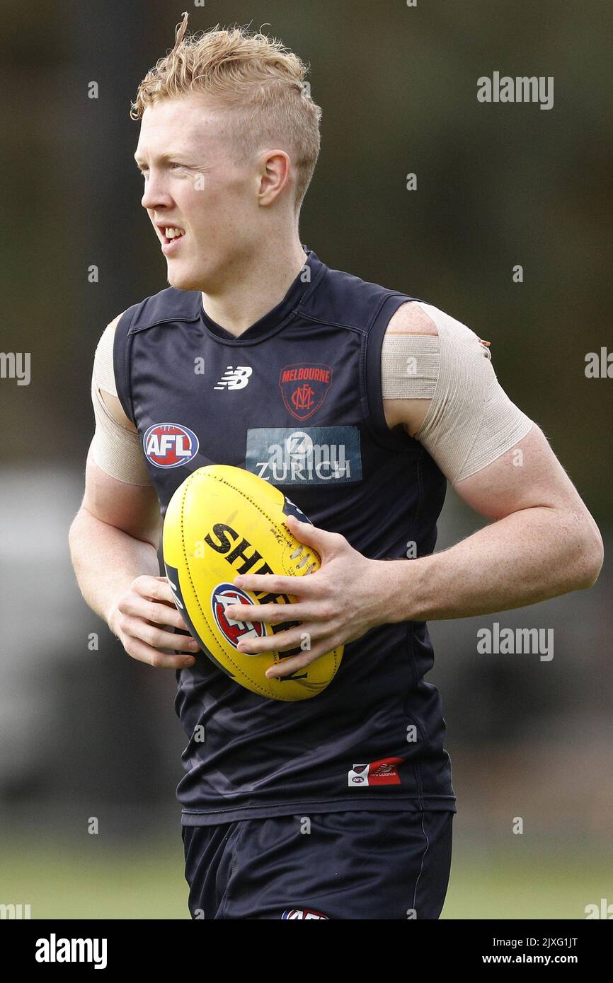 Clayton Oliver in action during Melbourne Demons training session in ...