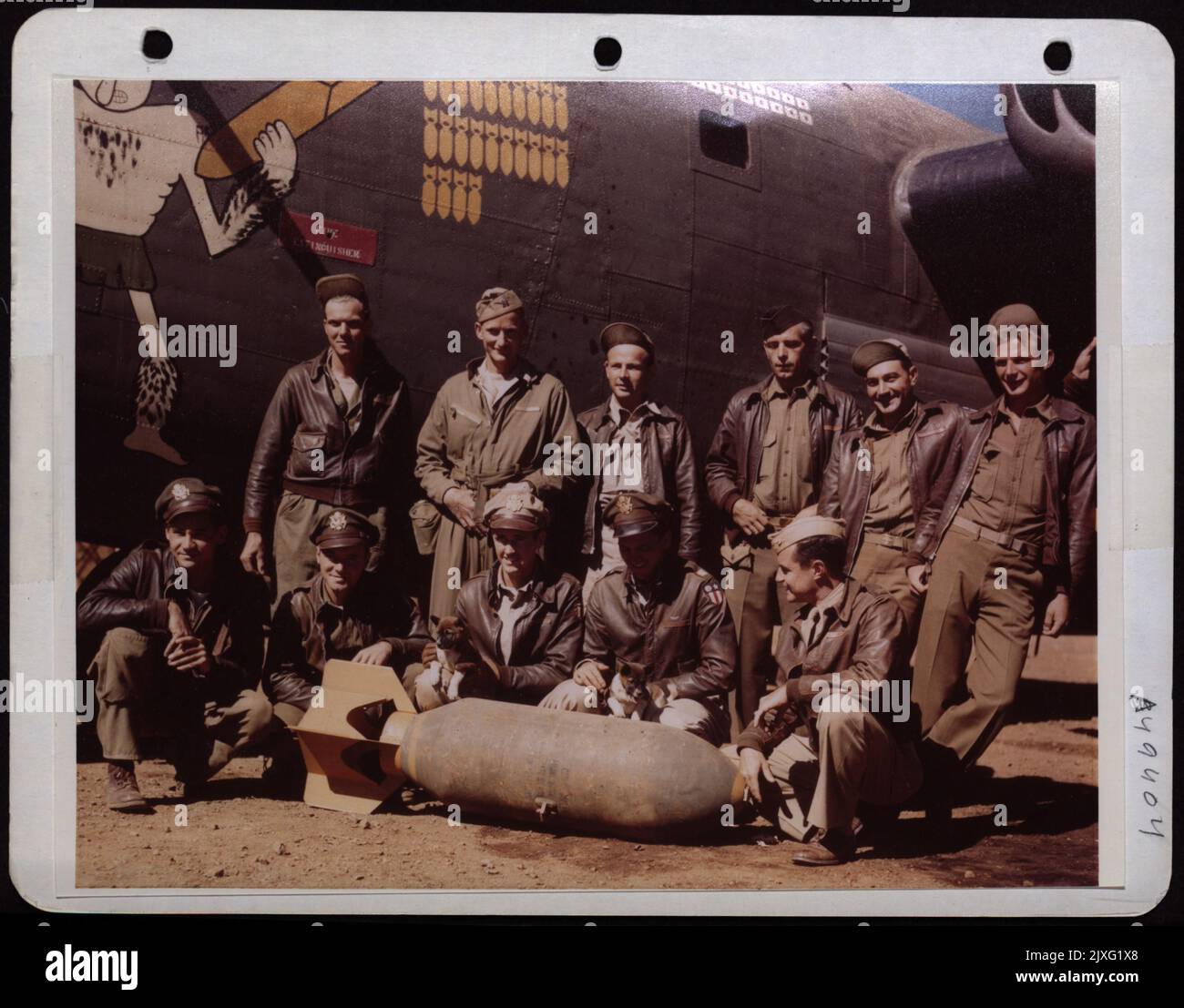 Crew Of The Consolidated B-24 'The Goon'. They Are, Left To Right, Back ...
