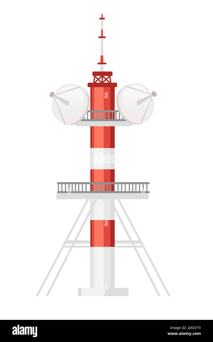 Modern communication tower construction for tv radio network or gsm ...