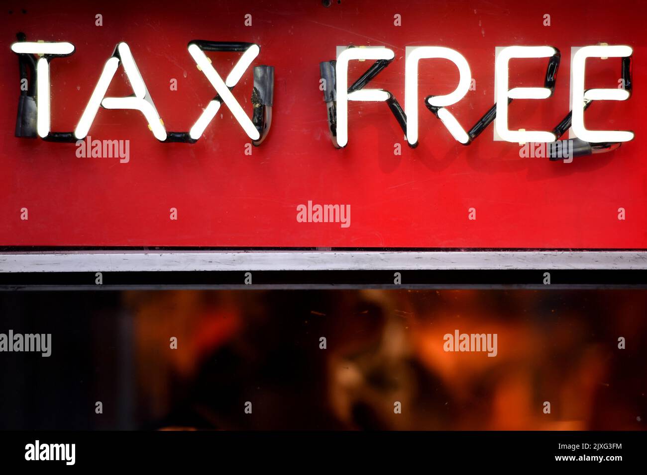 Tax Free signage in Sydney, Saturday, May 5, 2018. (AAP Image/Joel ...