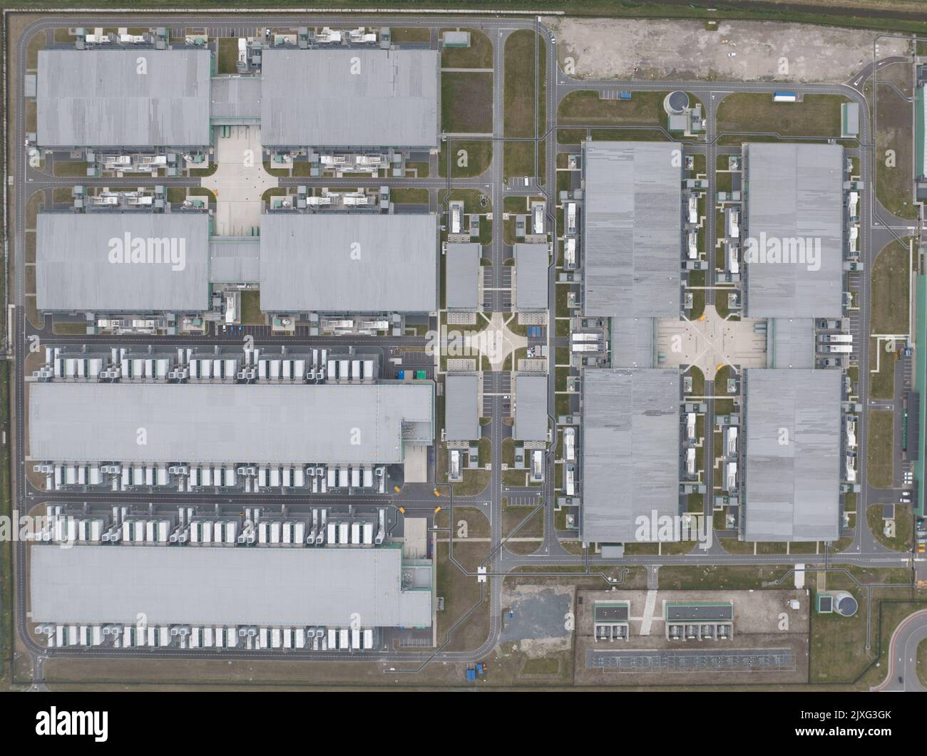 Datacenter computing center in Hollands Kroon. Data technology ICT ...