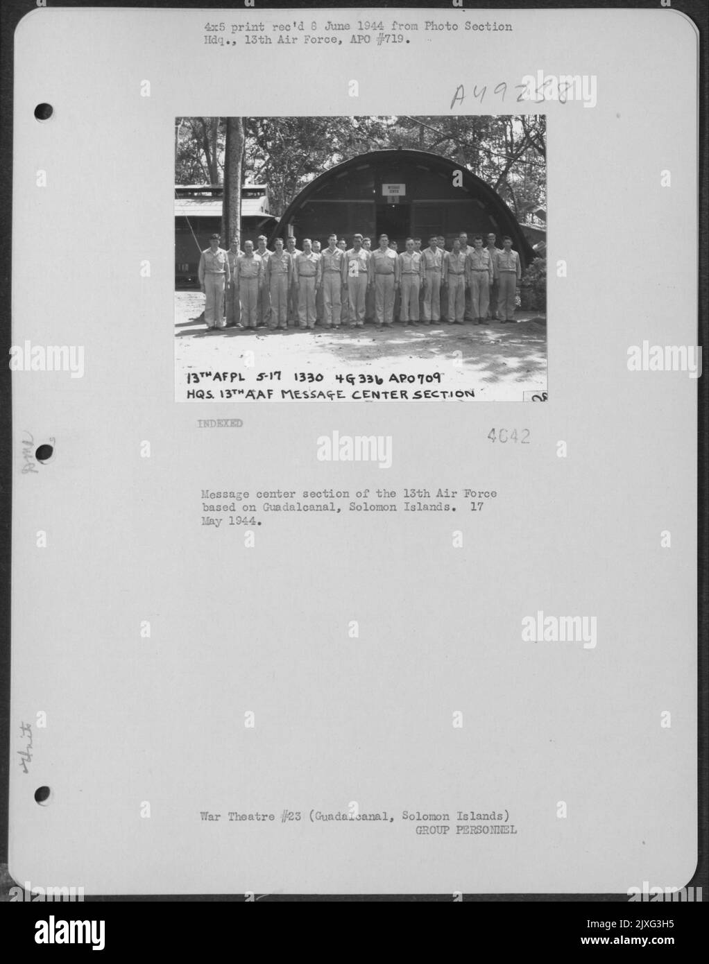 Message Center Section Of The 13Th Air Force Based On Guadalcanal ...