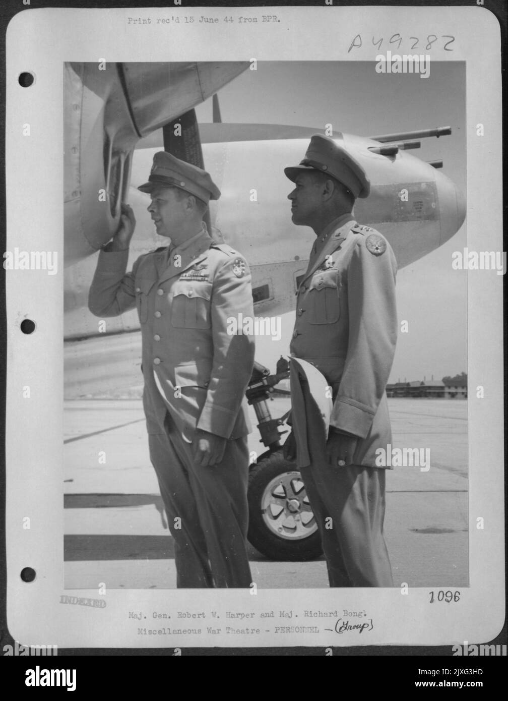 Major General Robert W. Harper And Maj. Richard Bong [Left]. [Prob ...