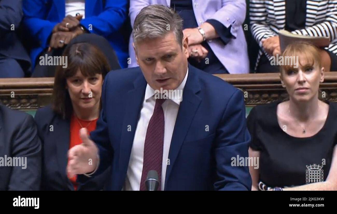 Labour leader Keir Starmer speaks during Prime Minister's Questions in ...
