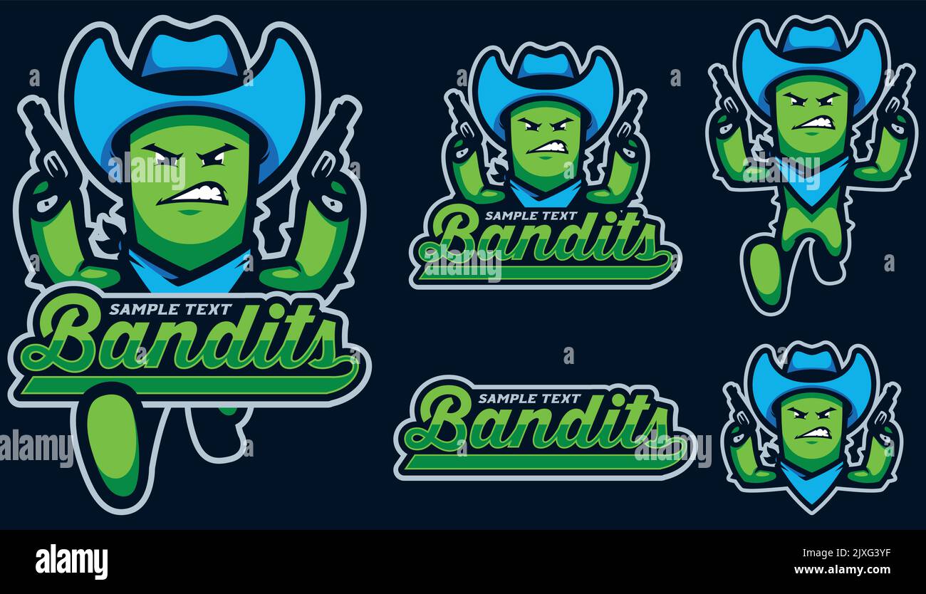 Bandit Team Mascot Stock Vector Image & Art - Alamy