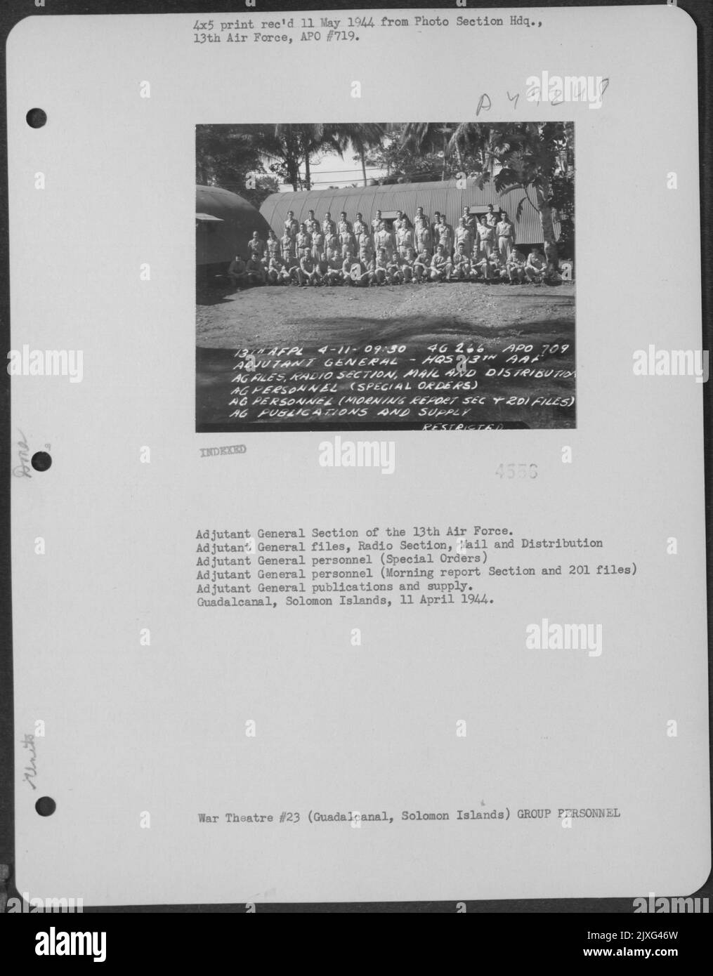 Adjutant General Section Of The 13Th Air Force. Adjutant General Files ...