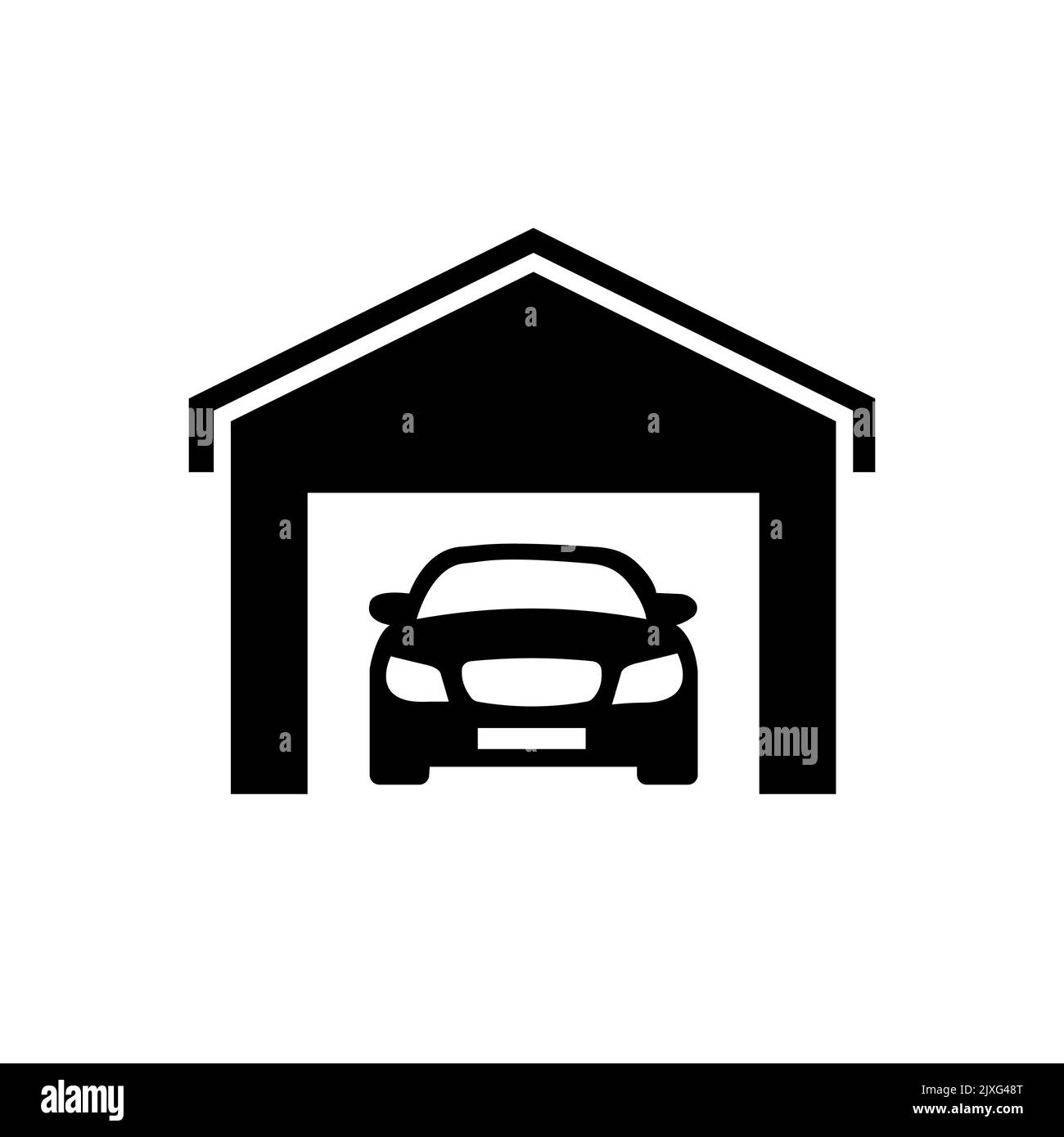 Car garage icon flat Stock Vector Images - Alamy