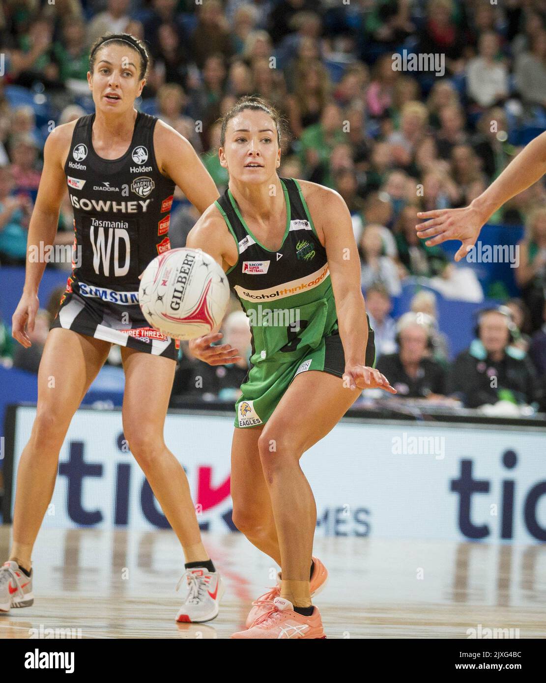 Verity Charles of the Fever during the Round 2 Super Netball match ...