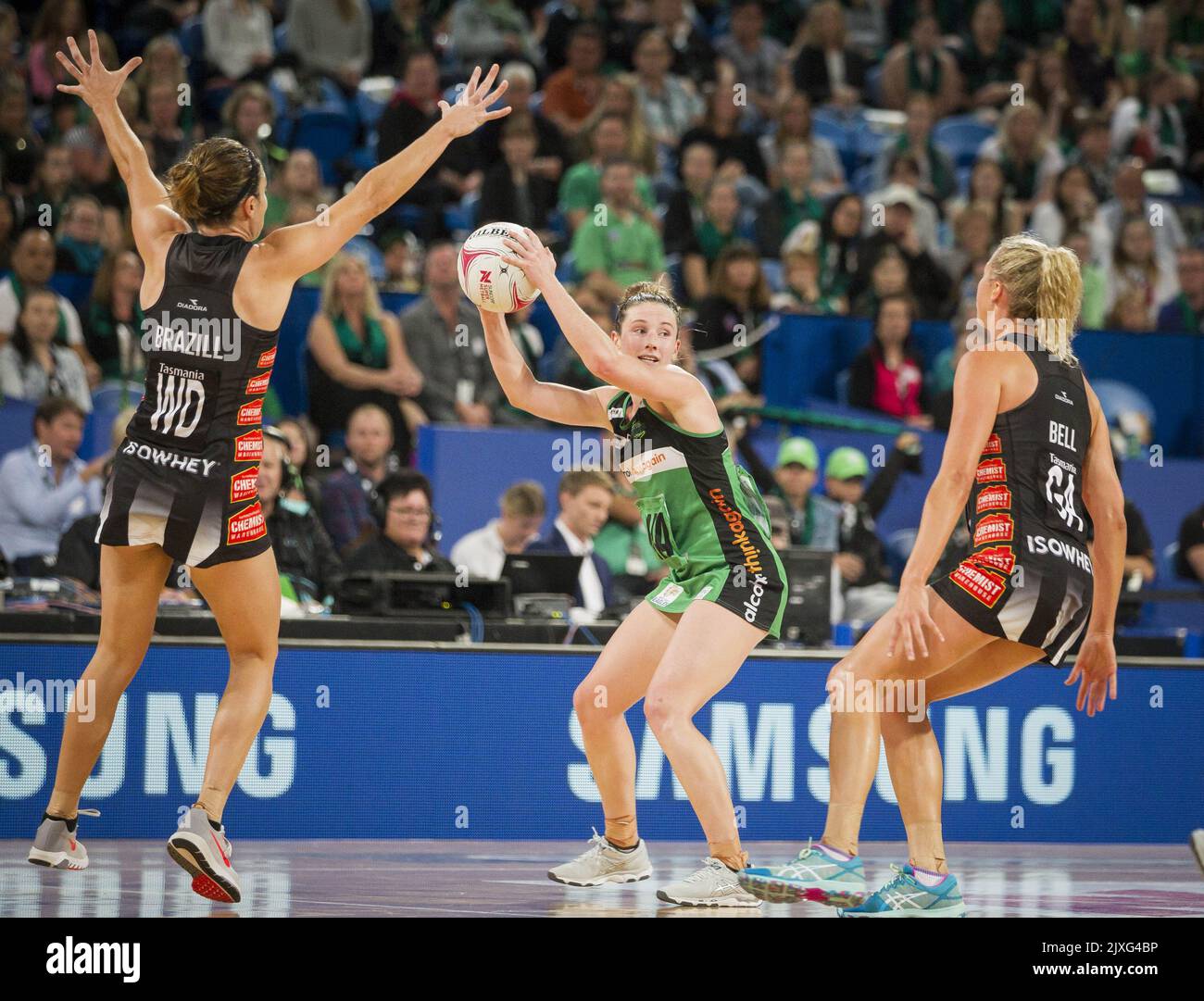 Ingrid Colyer of the Fever during the Round 2 Super Netball match ...