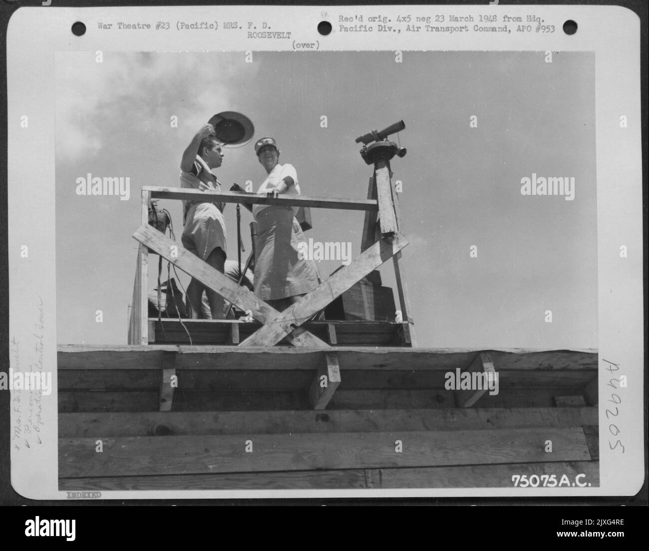 Mrs. F. D. Roosevelt And Arthur B. Cunningham, Red Cross Field Director ...