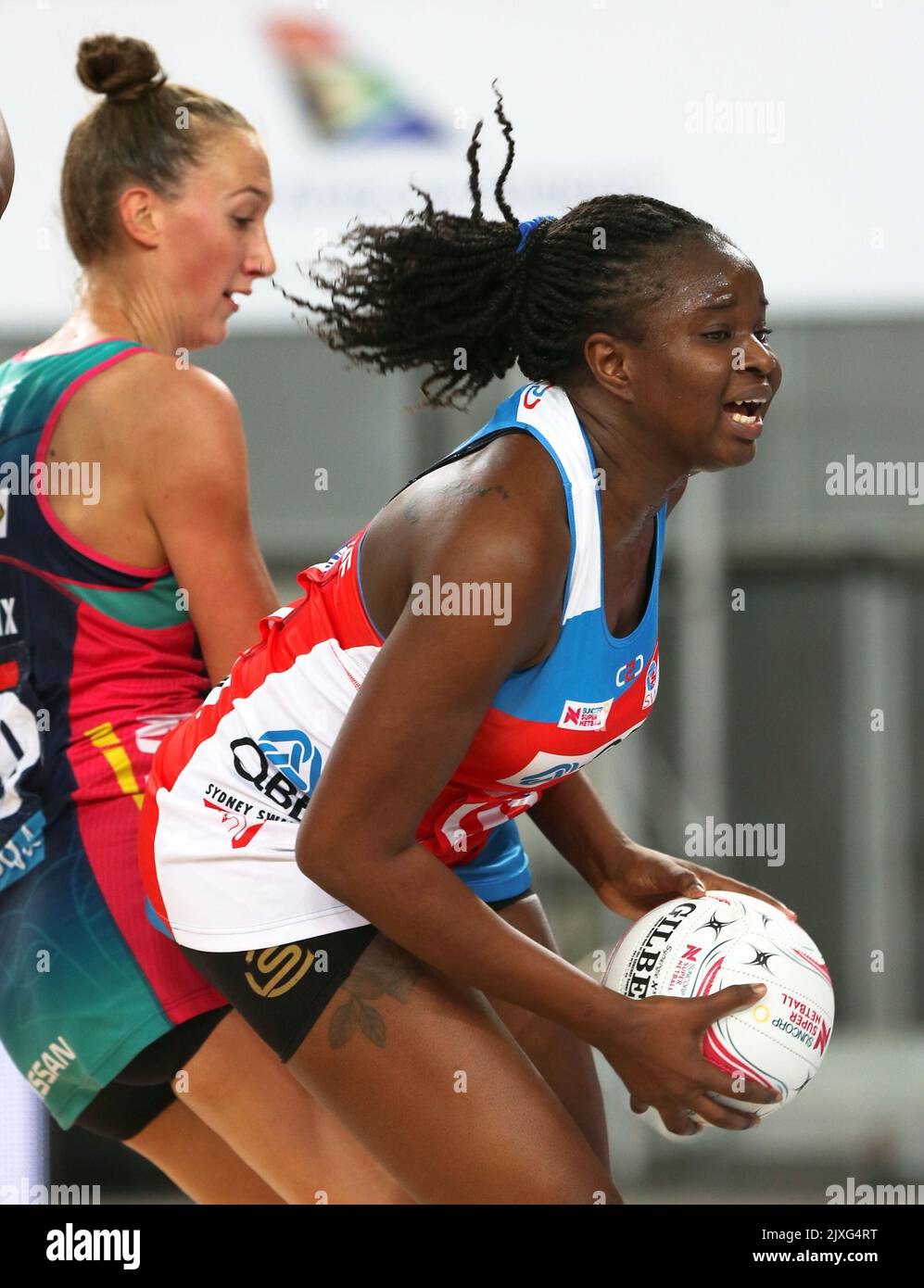 Sam Wallace of the Swifts during the Round 2 Super Netball match ...