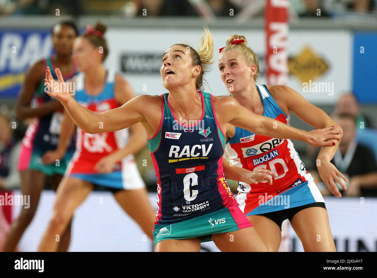 Kate Maloney of the Vixens during the Round 2 Super Netball match ...