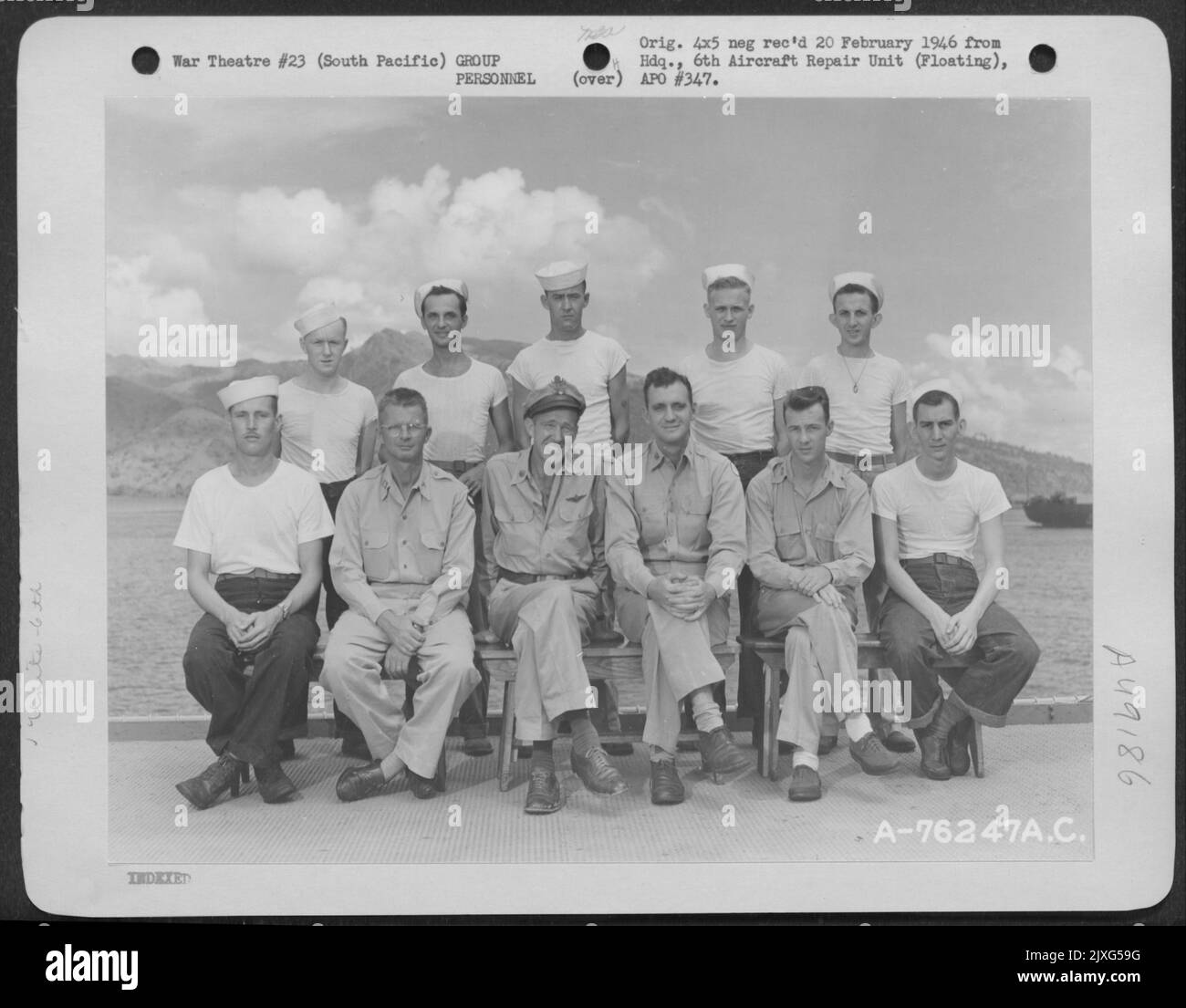 Headquarters And Chaplain Personnel Of The 6Th Aircraft Repair Unit ...