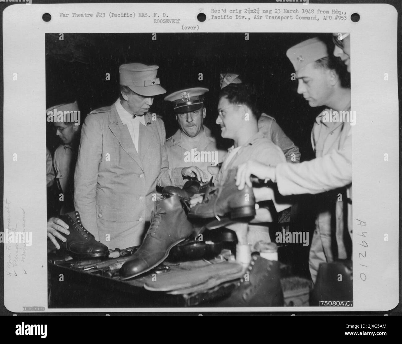 During Her Tour Of The Pacific Area Mrs. F. D. Roosevelt Is Shown Size ...