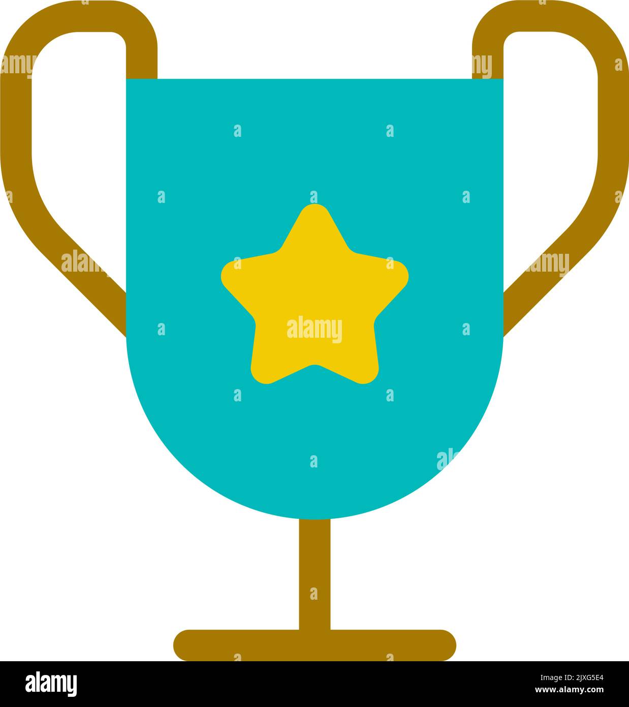 Trophy cup flat color ui icon Stock Vector Image & Art - Alamy