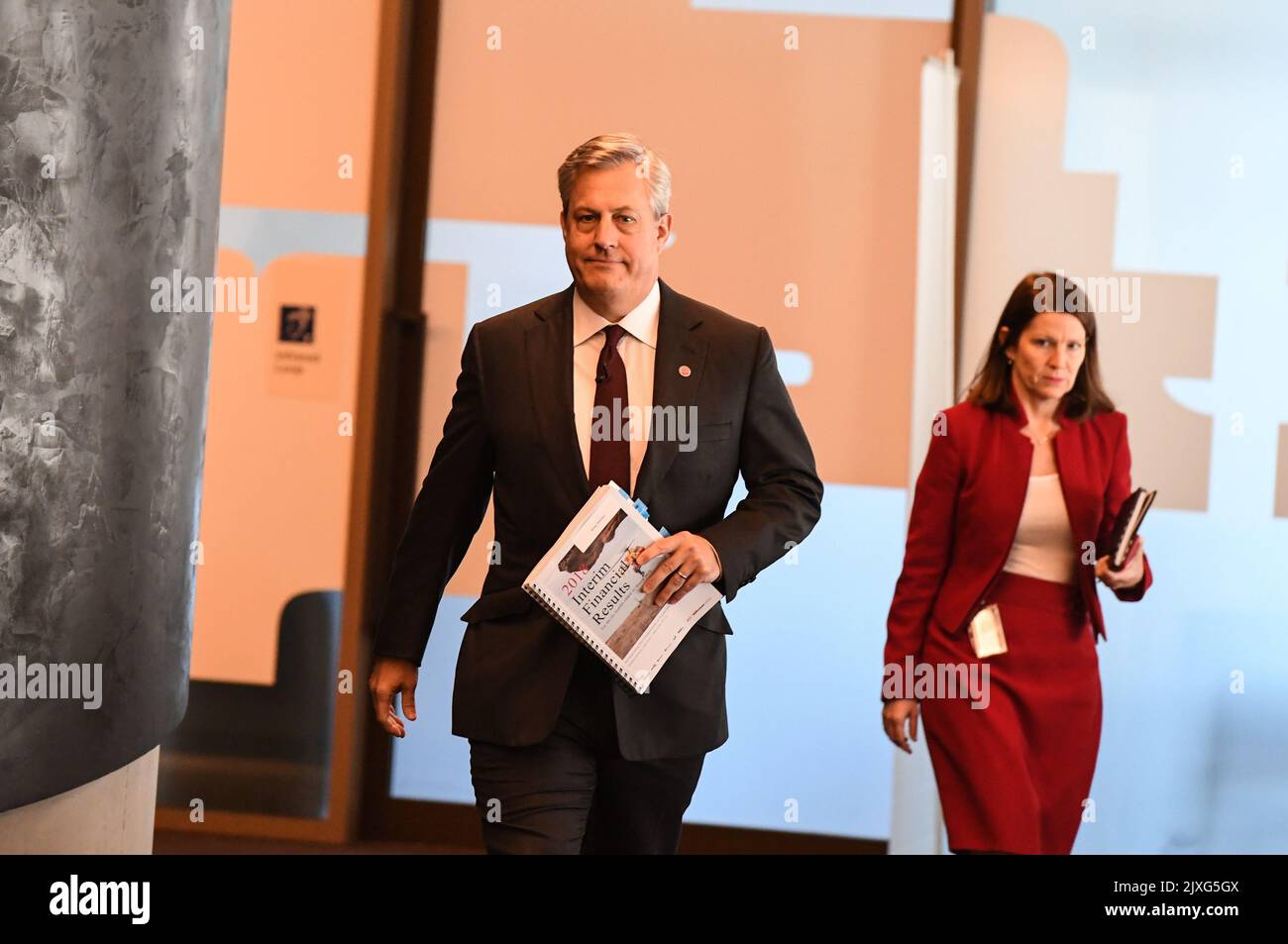 Westpac Chief Executive Brian Hartzer at the company's half year ...