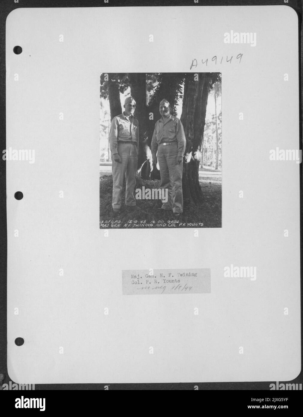 Major General N. F. Twining And Colonel P. R. Younts [Possibly Taken On ...