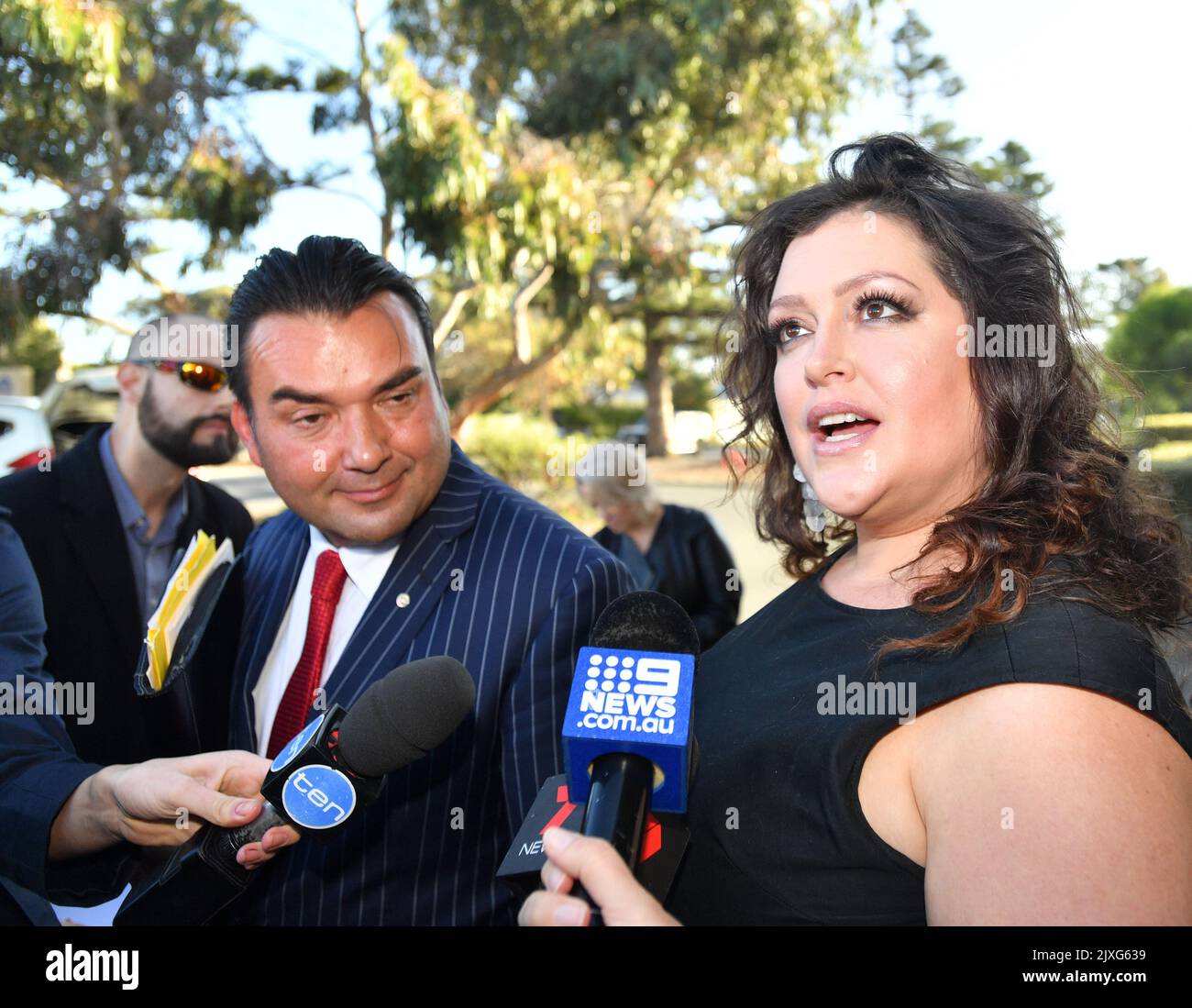 Tziporah Malkah, formerly known as Kate Fischer, and her lawyer Michael ...
