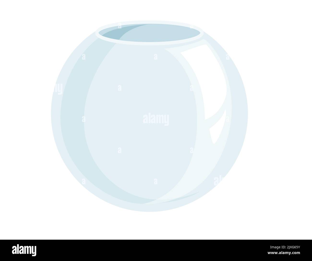 Empty fishbowl aquarium transparent glass vector illustration isolated ...