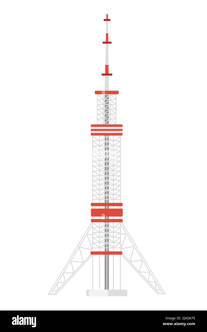 Modern communication tower construction for tv radio network or gsm ...